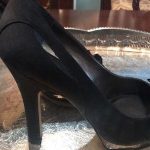 Nina | Shoes | Nina Brand Black Satin Evening Heels | Poshmark